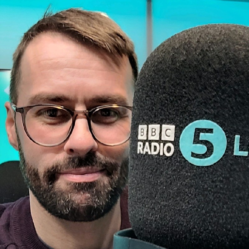 NEWS READING: Covering Huw Edwards’ suspension on BBC 5-LIVE – Carl Hartley